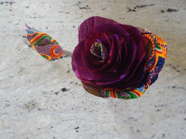 African Fabric Flower with Stem | DIY | Linda Mendible